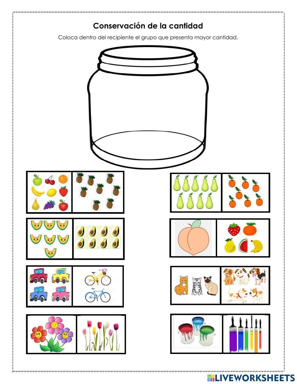 Conservación de… | Free Interactive Worksheets | 1633538
