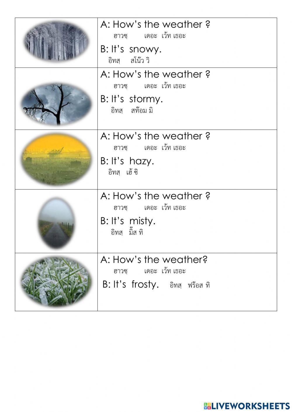 How's the weather online exercise for | Live Worksheets