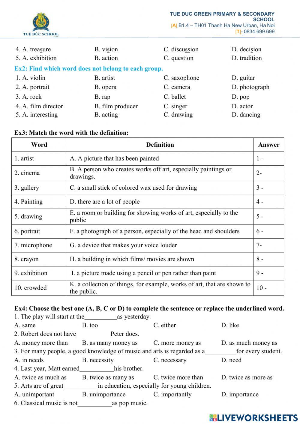 Unit4-weekend worksheet-W10 worksheet | Live Worksheets