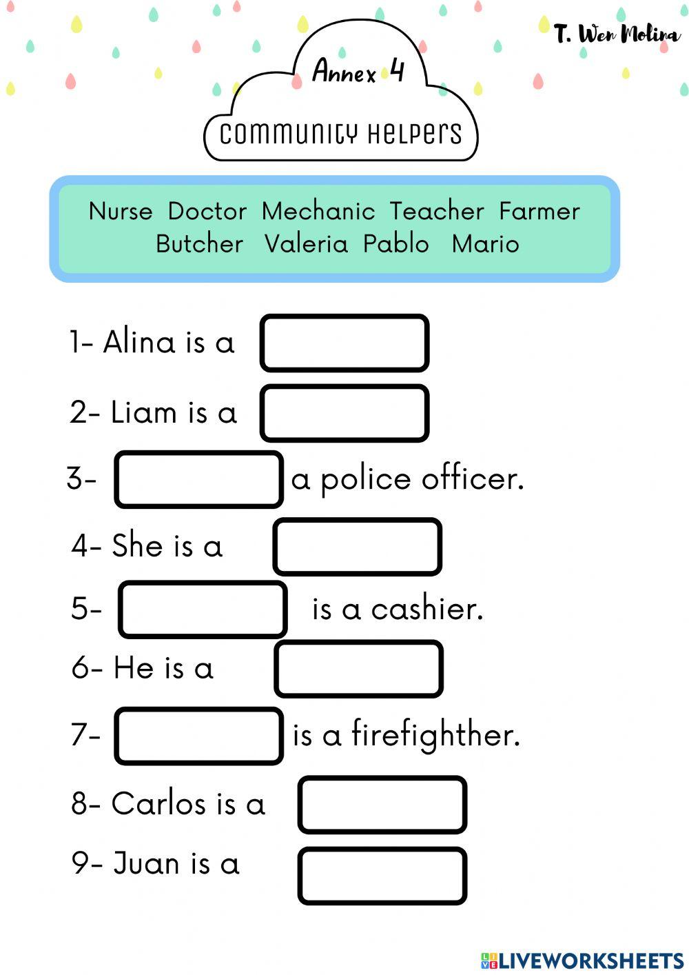 Community Helpers Worksheets 2nd Grade