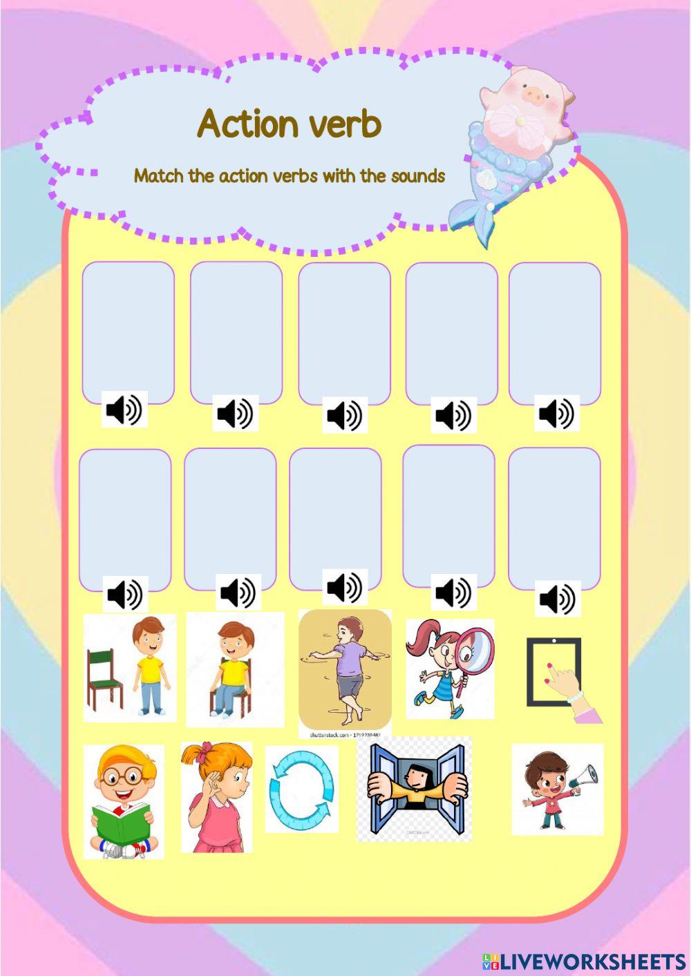 1634978 | Action verb | Teacher Peach | LiveWorksheets