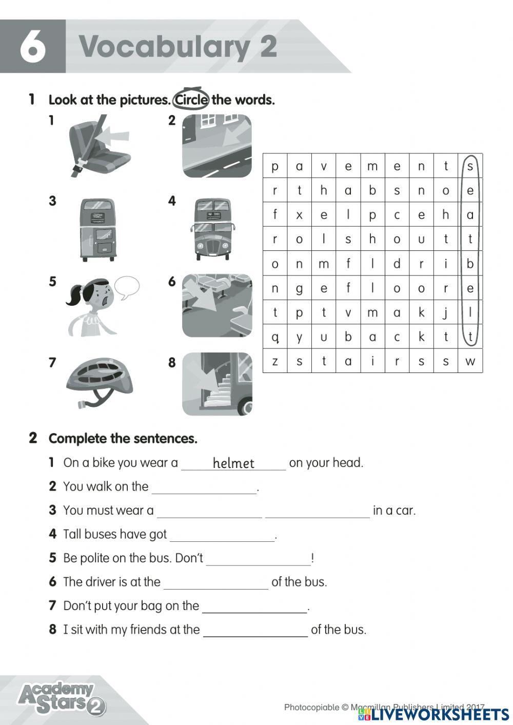 AS2, U6, Vocab 2 online exercise for | Live Worksheets