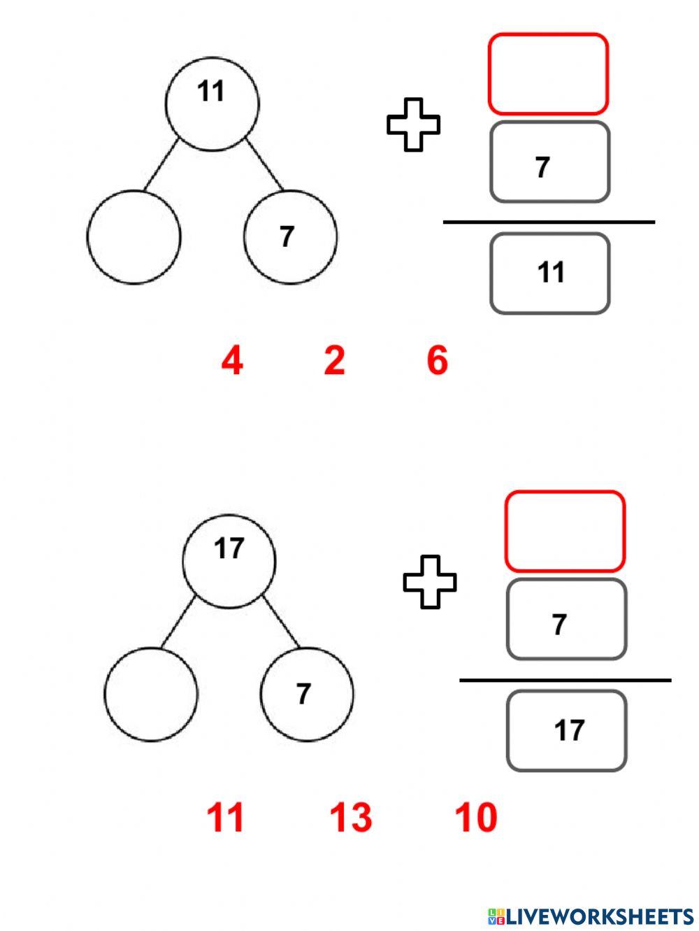 Math online exercise for 1 | Live Worksheets