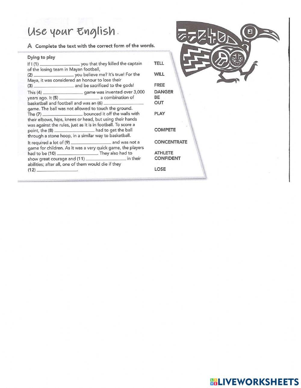 Use your english 1637208 | nuongtn | LiveWorksheets