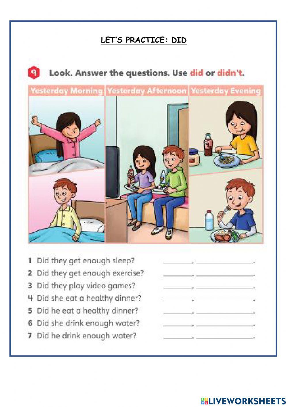 Let's practice online exercise for 3 | Live Worksheets