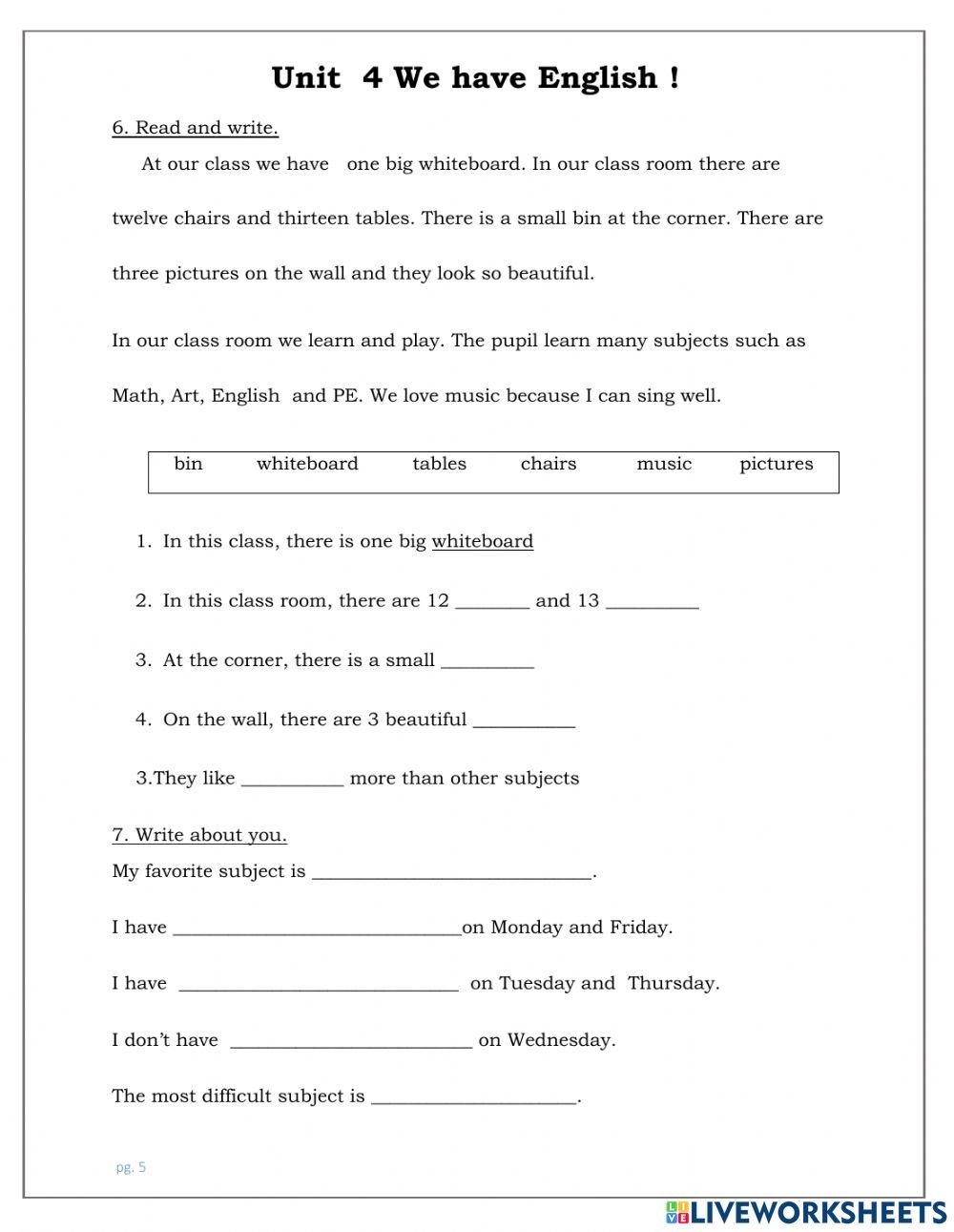 Grade 4 online exercise for 4 | Live Worksheets
