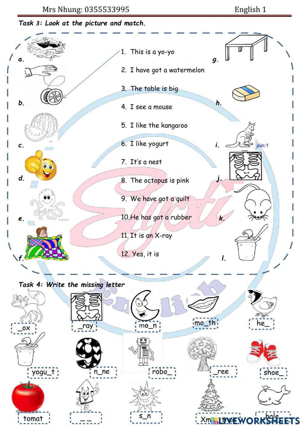 Letter Y 1335 | Nguyen Thi Nhung | Live Worksheets