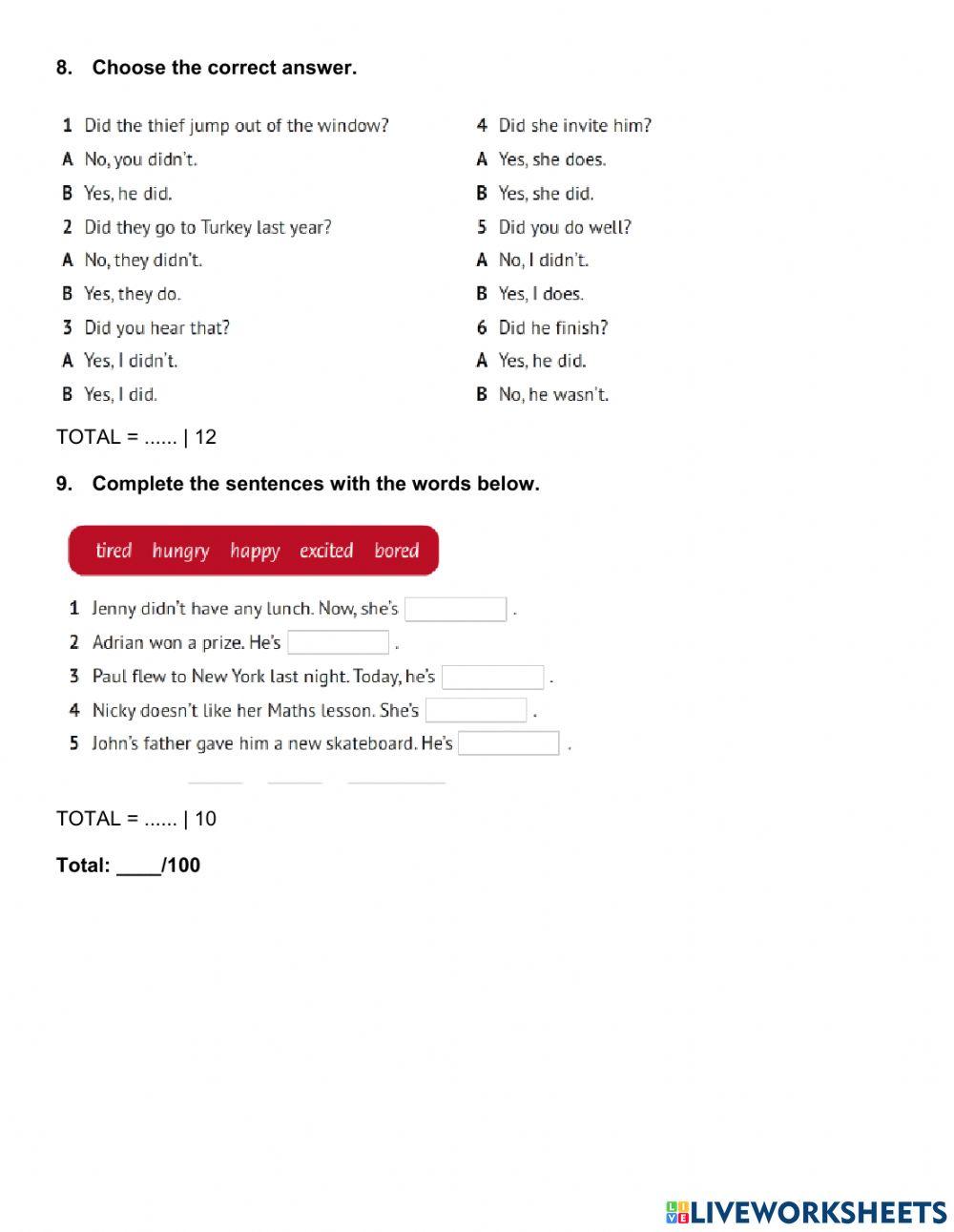 more 2 unit 3 E… | Free Interactive Worksheets | 6774393