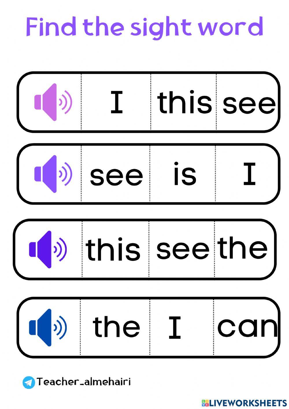 Find the word this worksheet | Live Worksheets