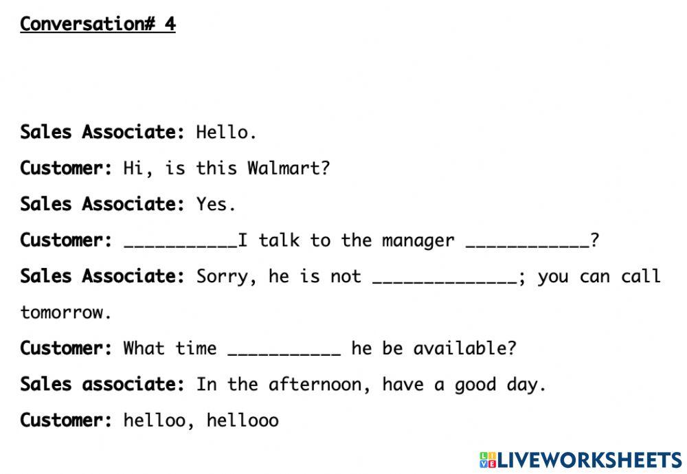 Unit 5 - Coversation 4 1639407 | CSCCFN | Live