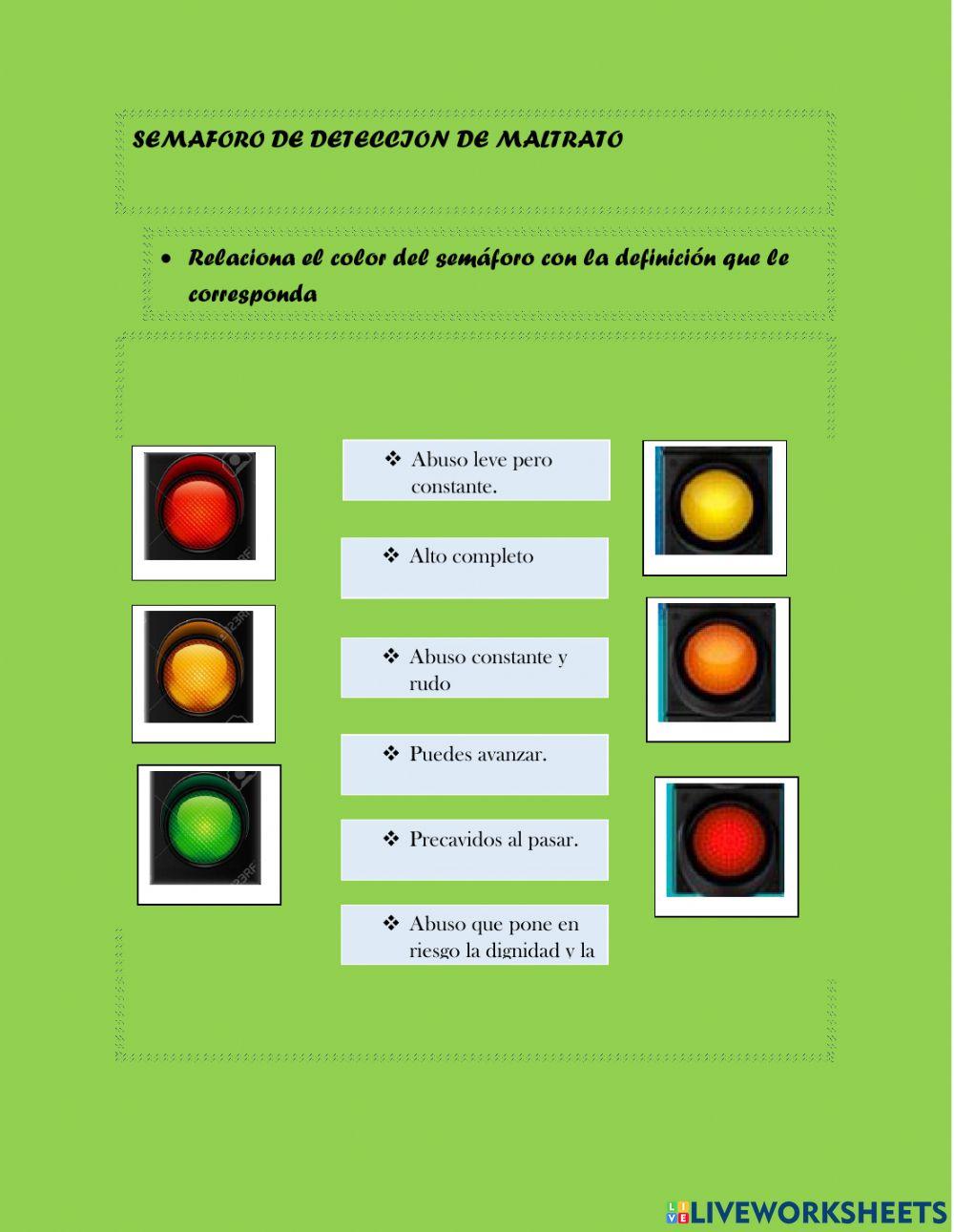 semáforo de detección de maltrato 1641736 | Karla