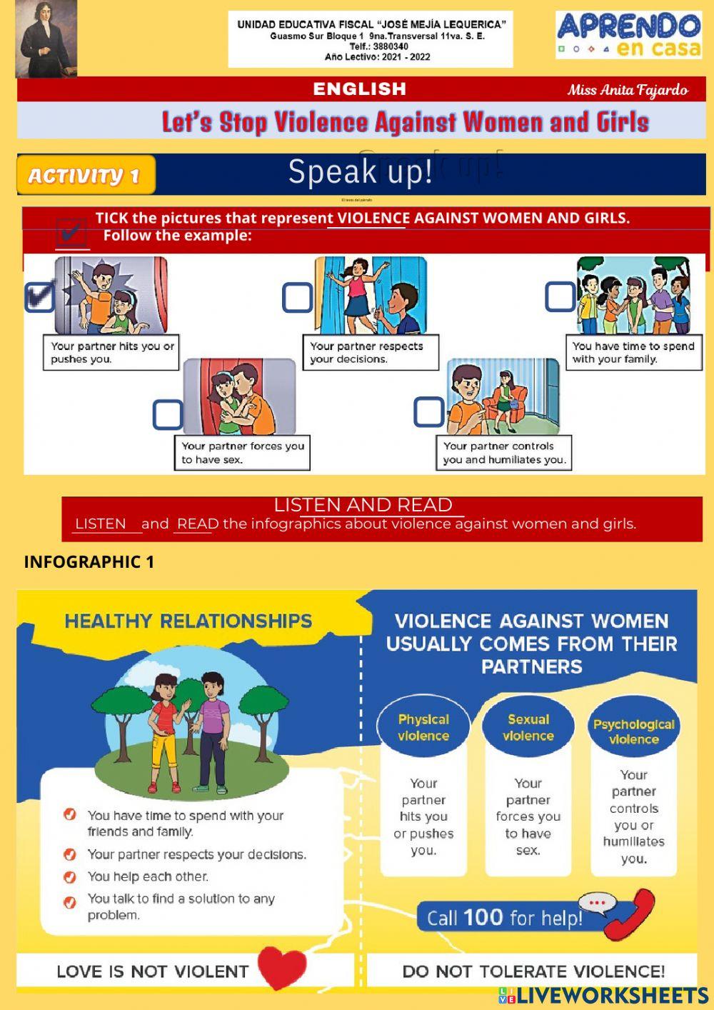 STOP violence1 online exercise for | Live Worksheets