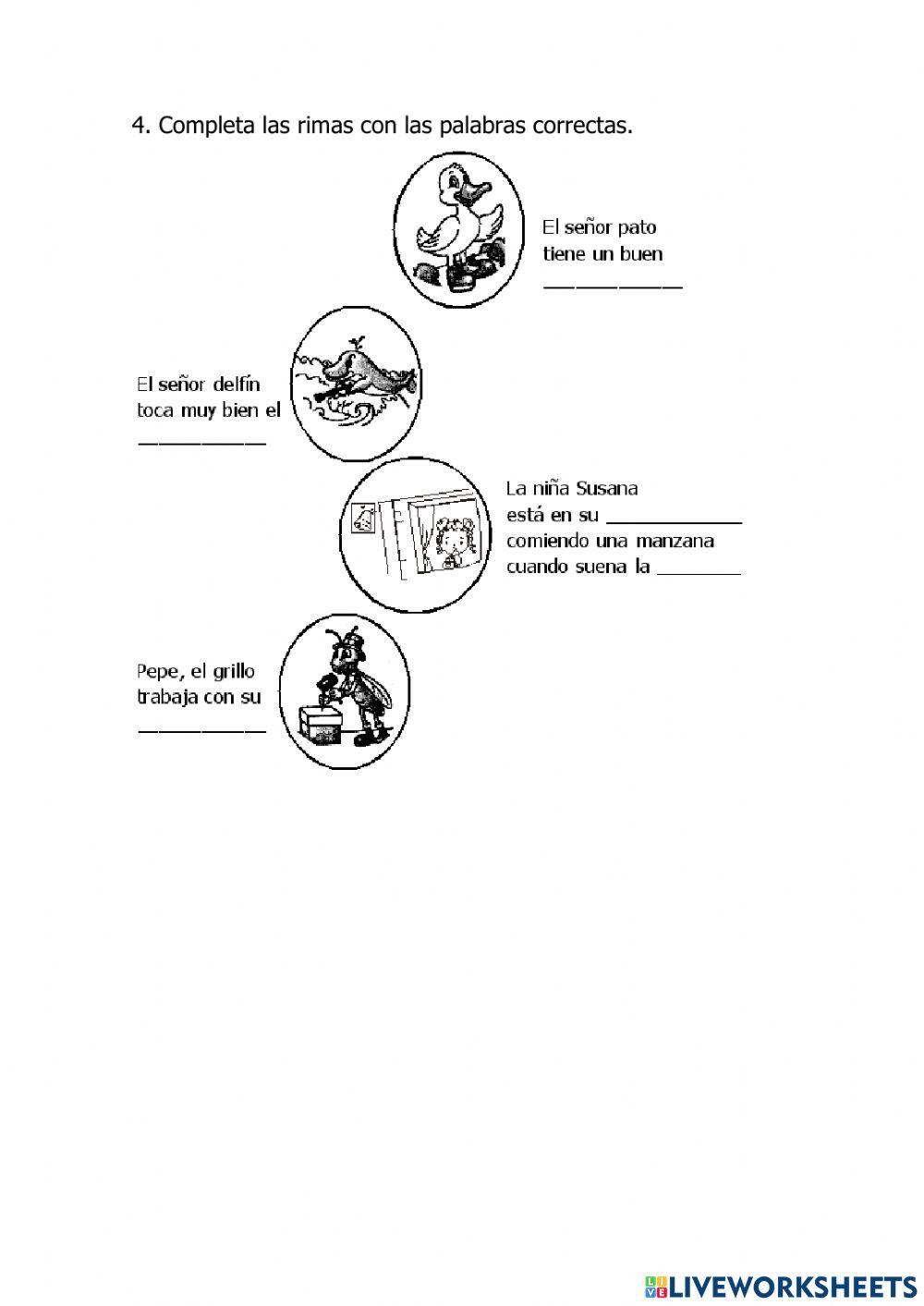 RIMAS online exercise for | Live Worksheets