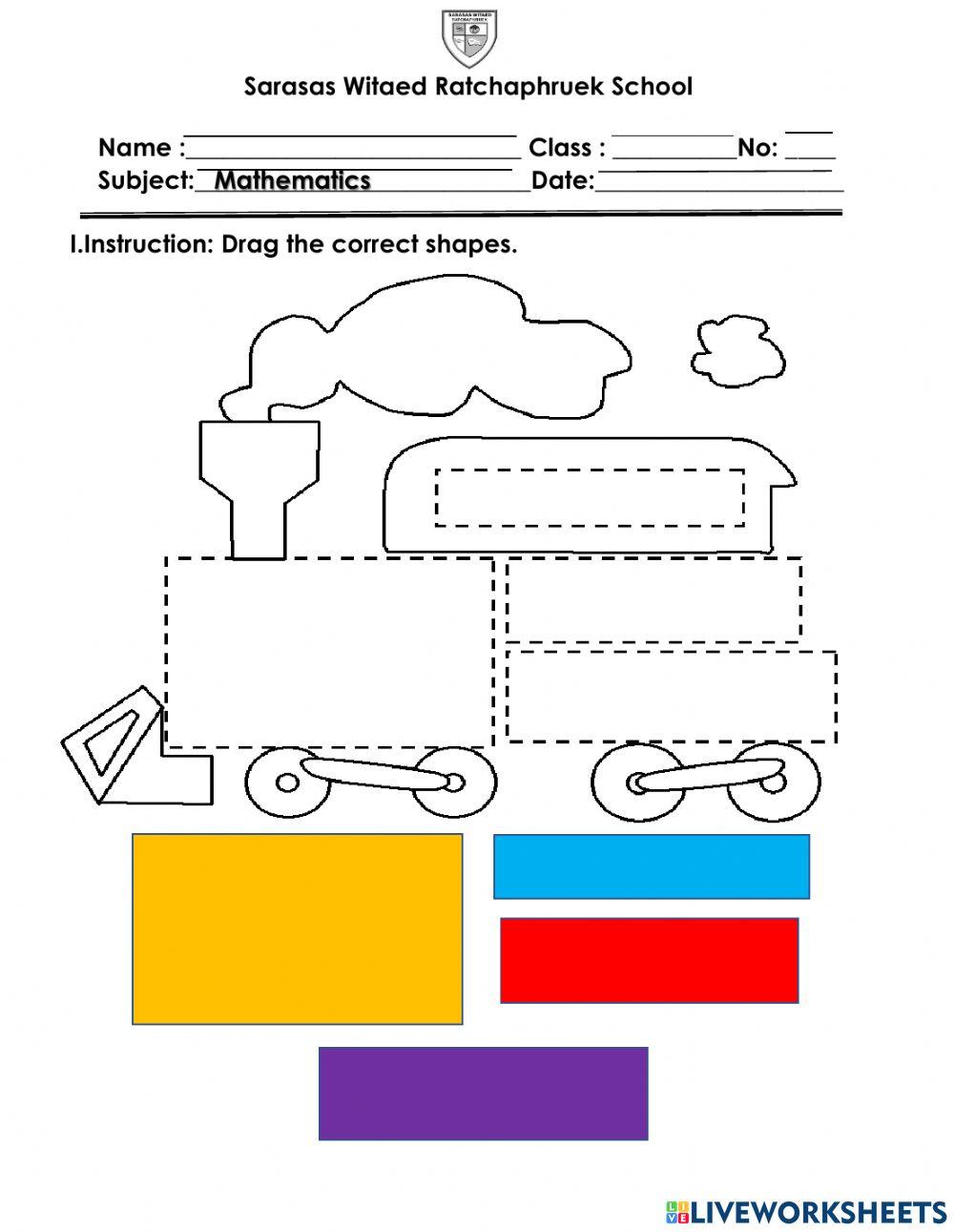 Math online exercise for kg.1 | Live Worksheets