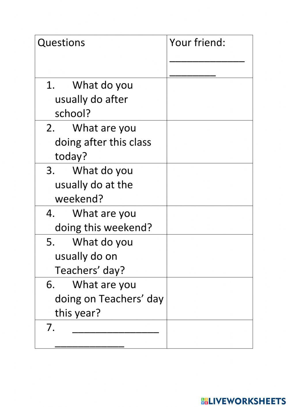 Present tense online pdf worksheet | Live Worksheets