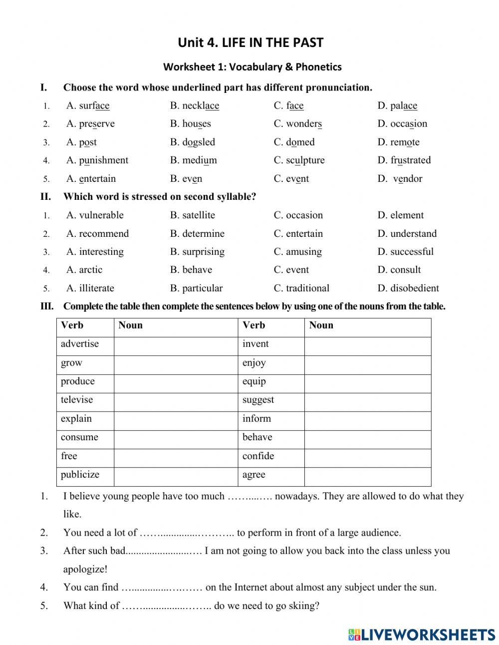 Life In The Past Activity For 9 Live Worksheets life-in-the-past-activity-for-9-live-worksheets