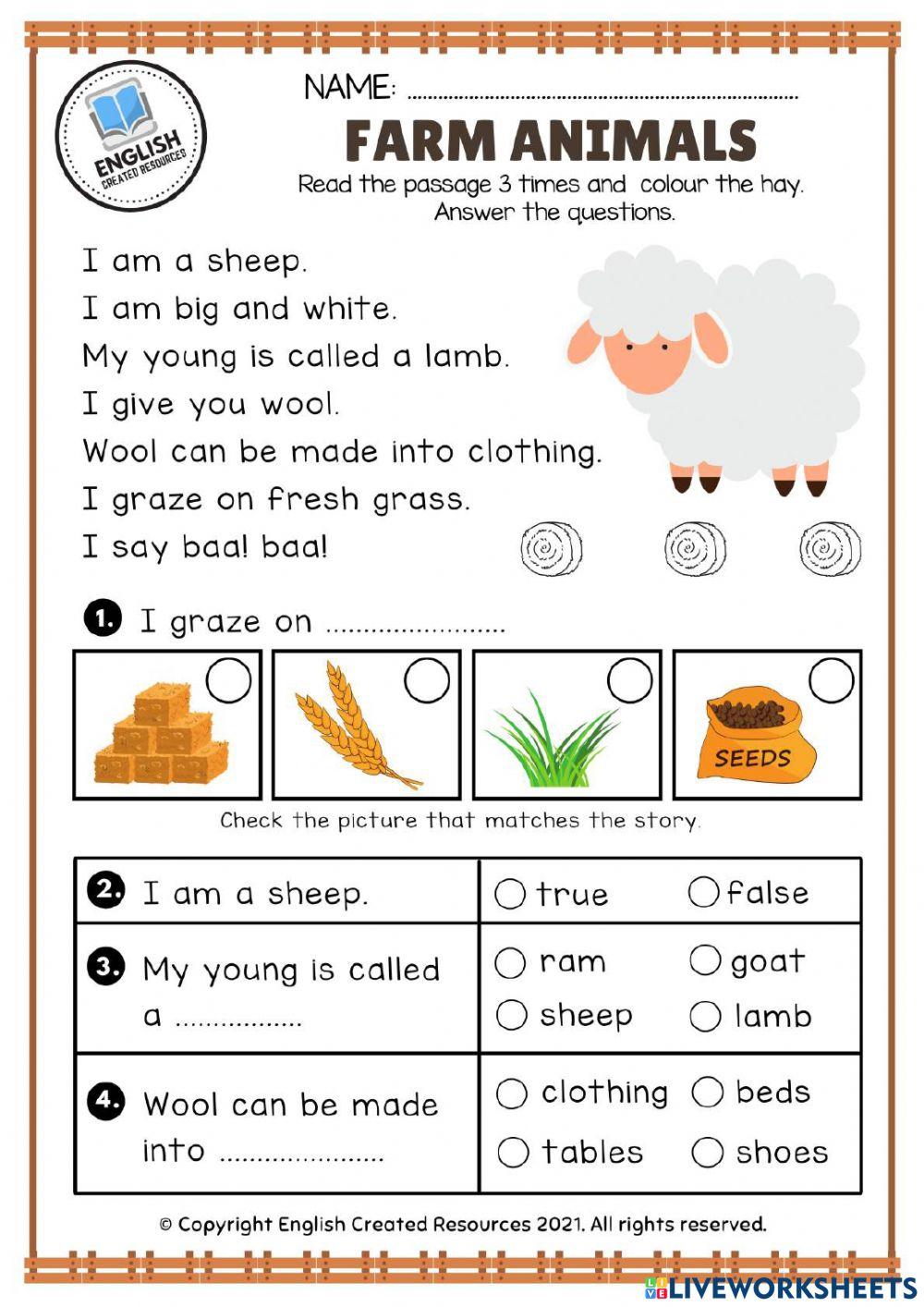 Year 2 Comprehension Set 2 online exercise for | Live Worksheets