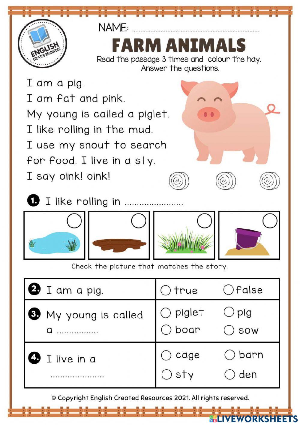 Year 2 Comprehension Set 2 online exercise for | Live Worksheets