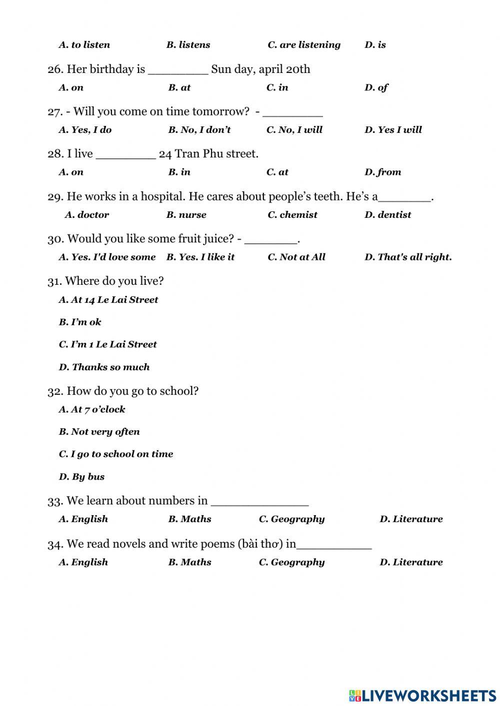 Grade 7 online pdf activity | Live Worksheets