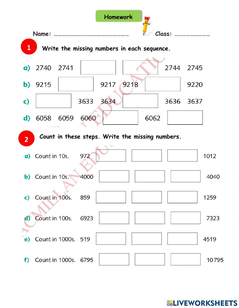 Maths 3 - week 11 online exercise for | Live Worksheets