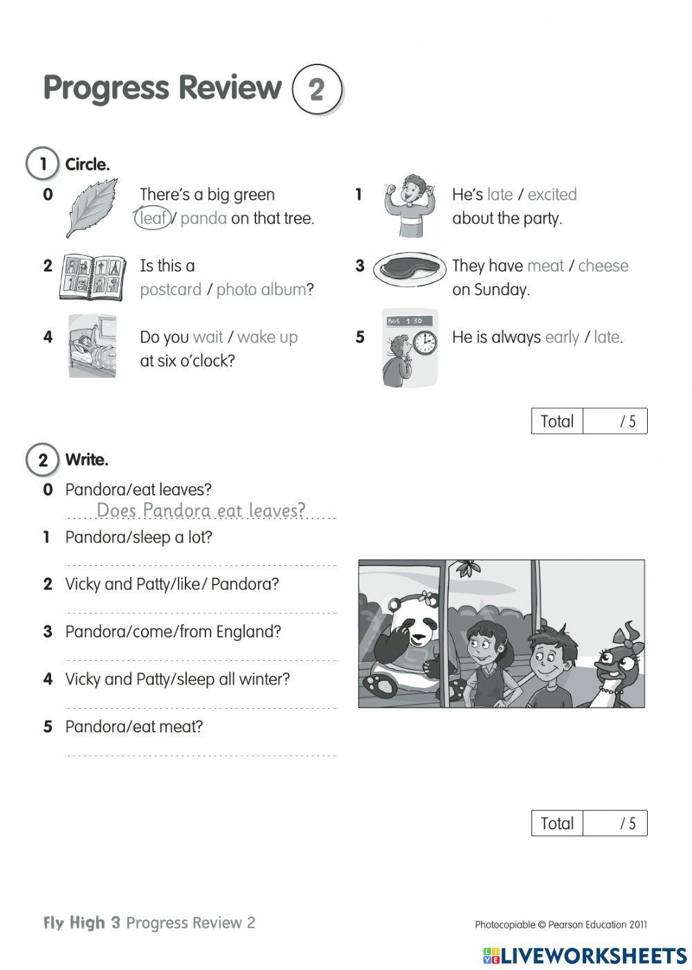 Progress Review 2 (Fly High 3) online exercise for | Live Worksheets