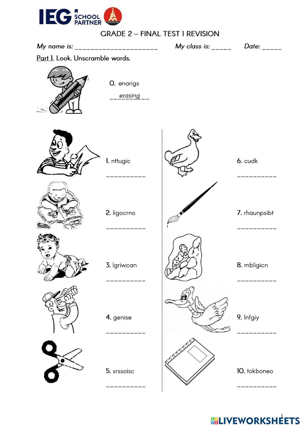 G2-Final Revision Test- 1 3480558 | judy90 | Live