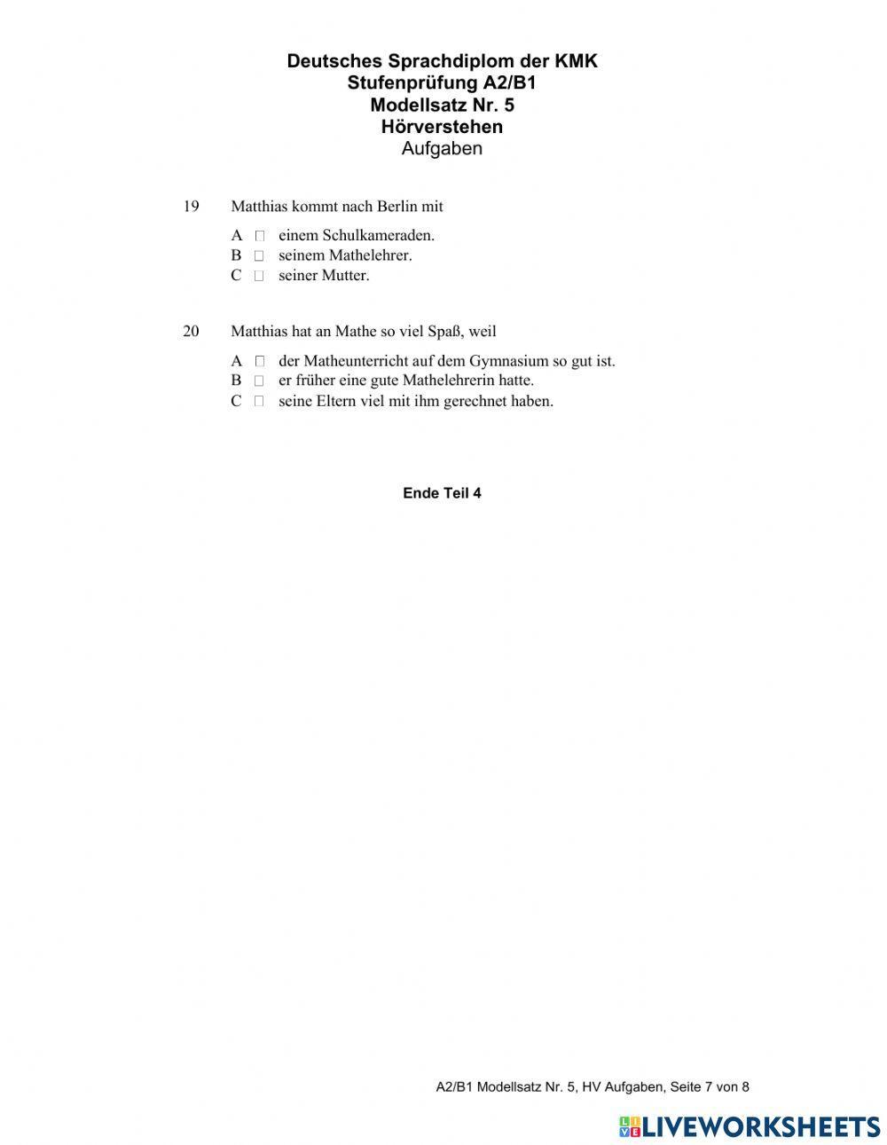 HV DSD1 Nr.5 worksheet | Live Worksheets