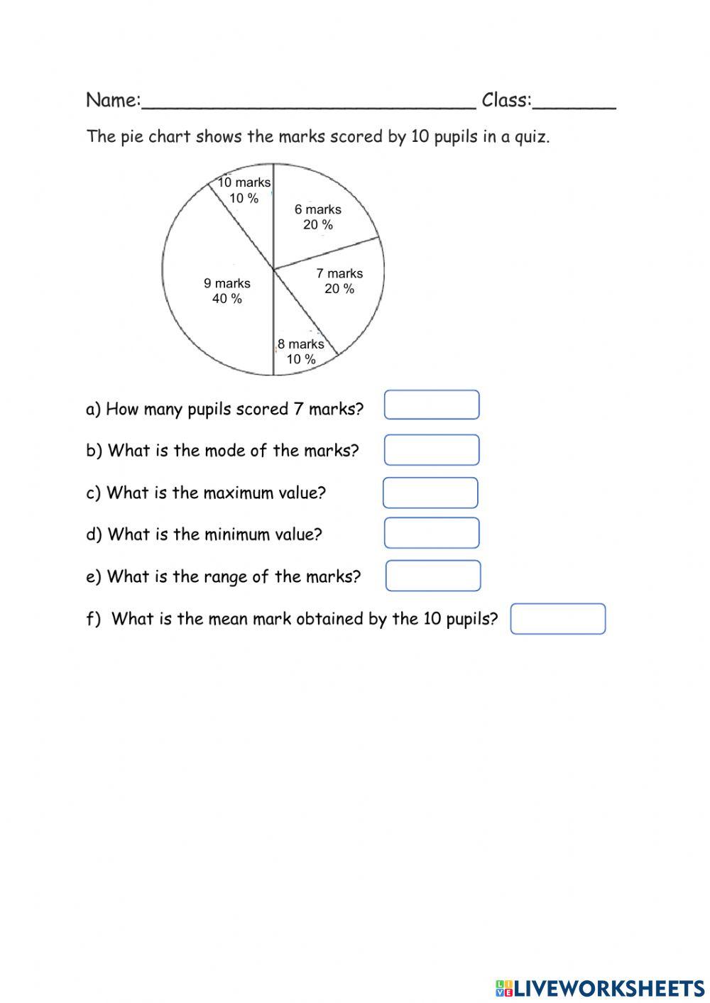 Data handling- … | Free Interactive Worksheets | 1643510