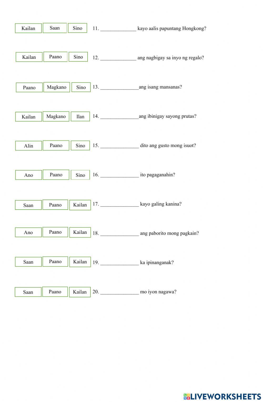 3480627 | Second Mid-Quarter Exam FILIPINO Grade 3