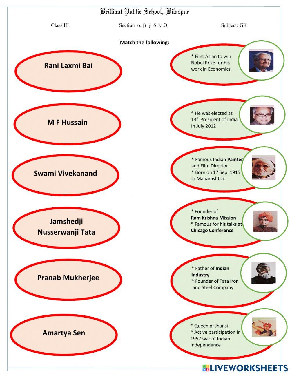 Gk online exercise for 3 | Live Worksheets