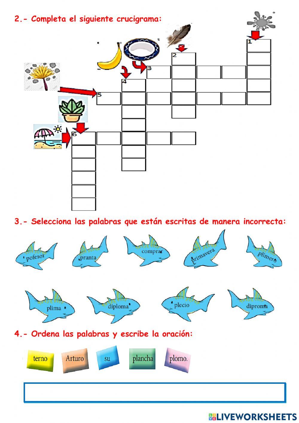 Trabadas pr - pl | Free Interactive Worksheets | 1644185