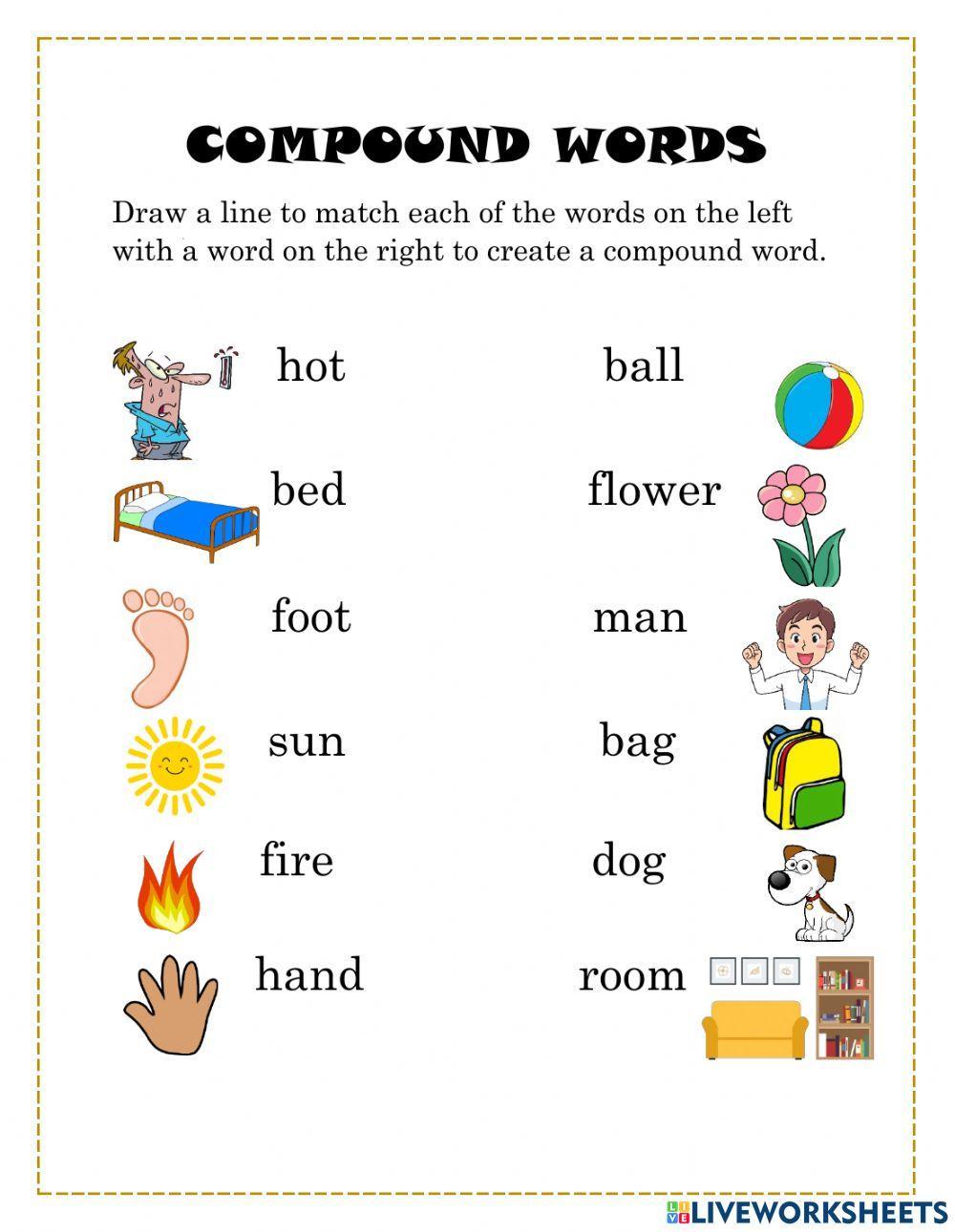 Compound Words Online Exercise For Infants Year 2 Live Worksheets compound-words-online-exercise-for-infants-year-2-live-worksheets