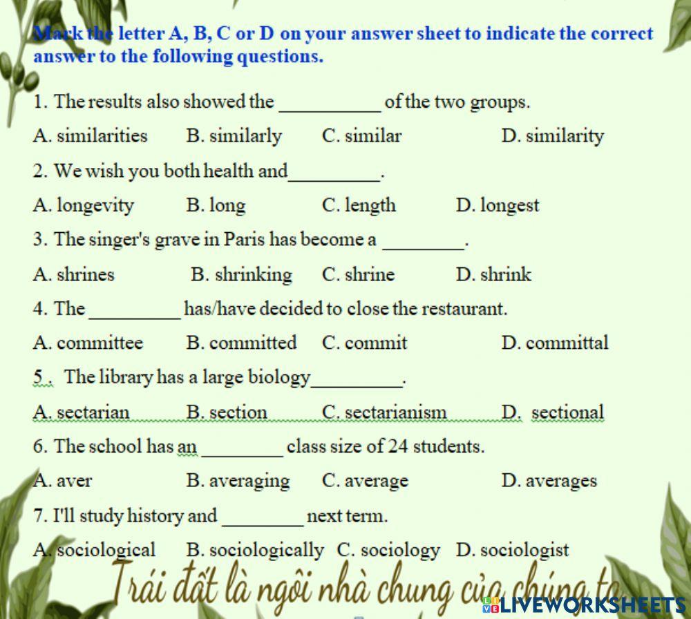 Unit 8. checking vocabulary worksheet | Live Worksheets
