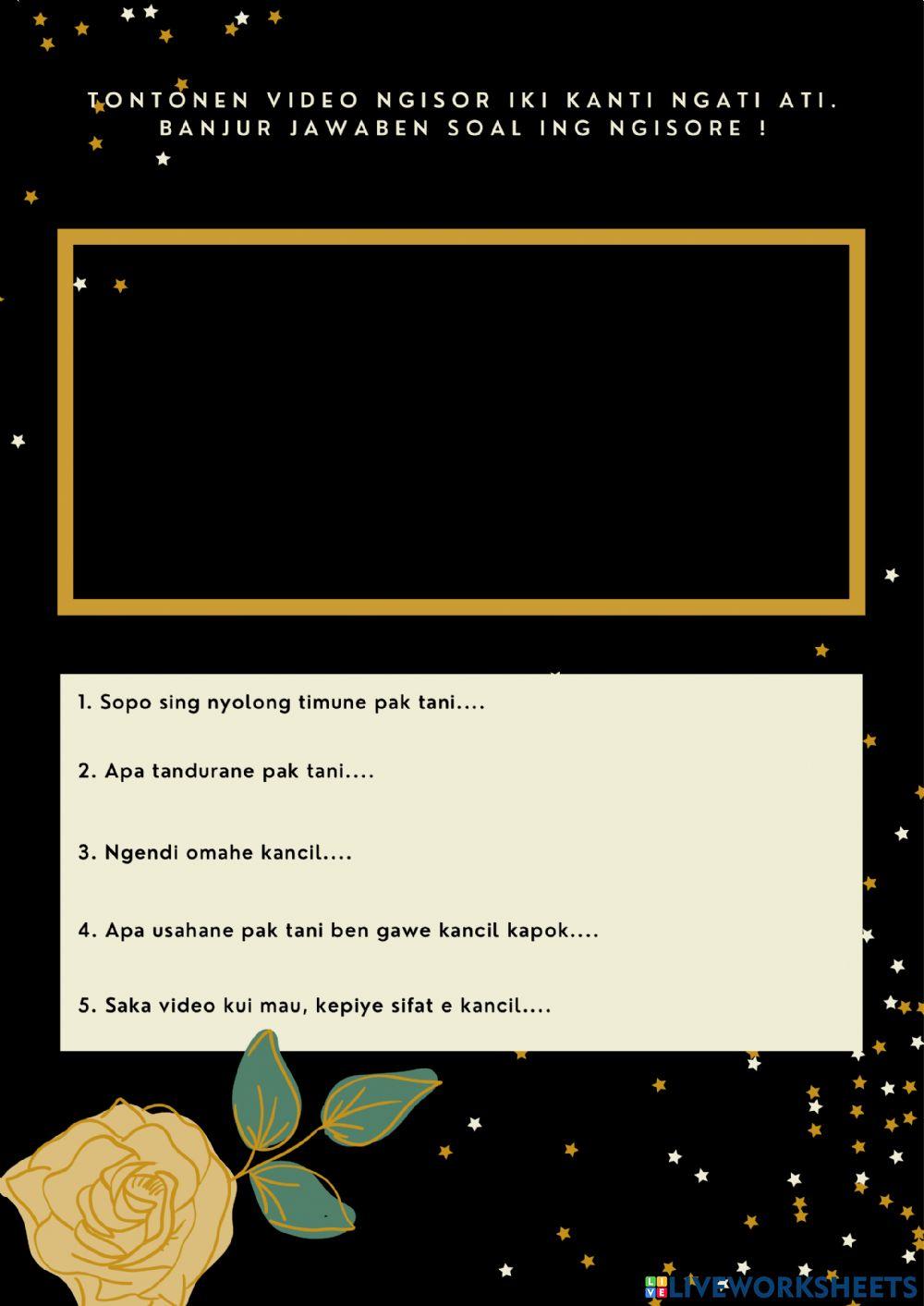 Cerkak worksheet | Live Worksheets