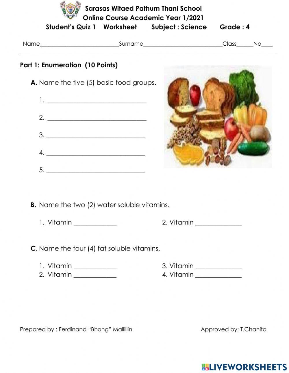 Grade 4 Quiz 1 online exercise for | Live Worksheets