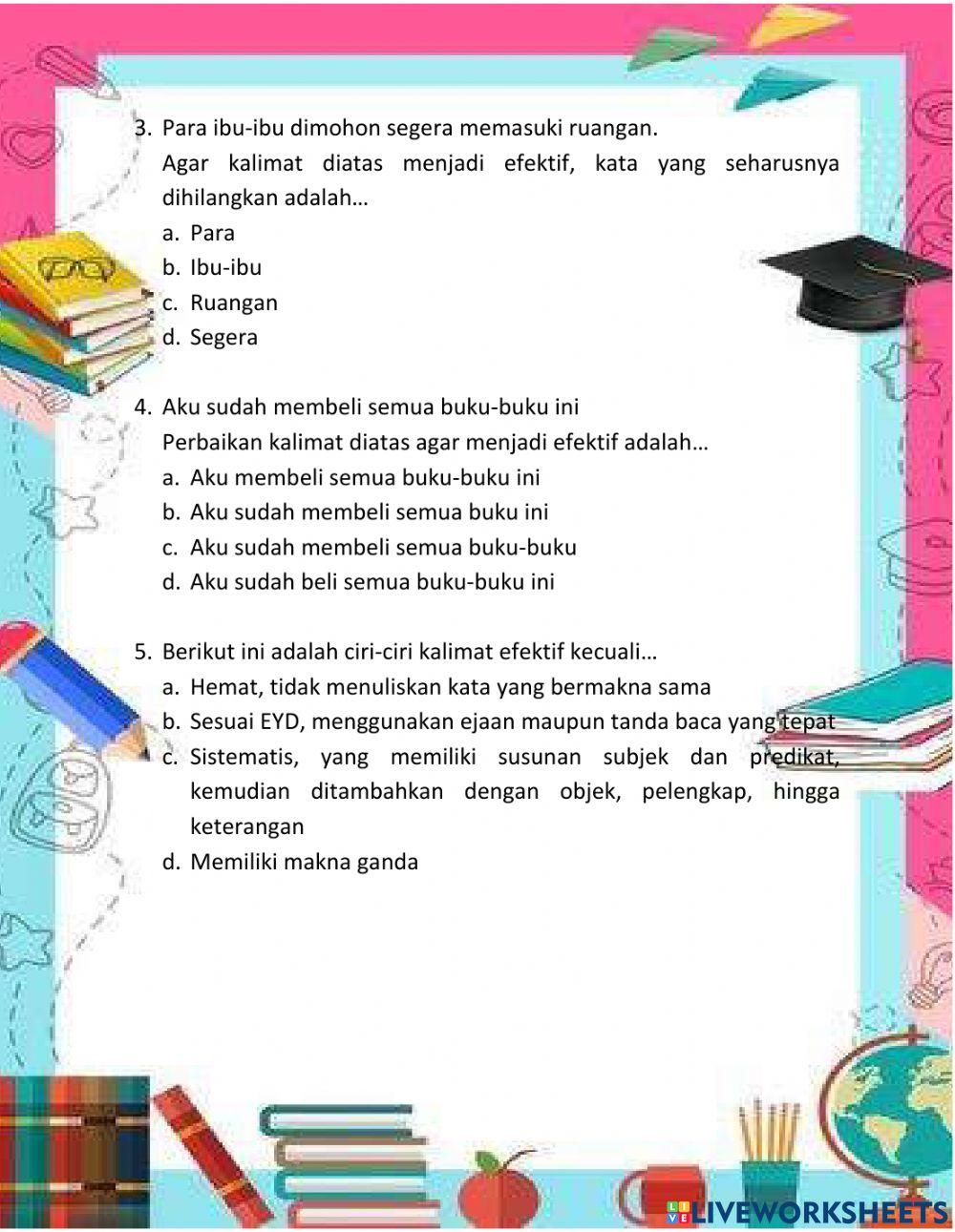 Kelas 6 tema 3 subtema2 worksheet | Live Worksheets