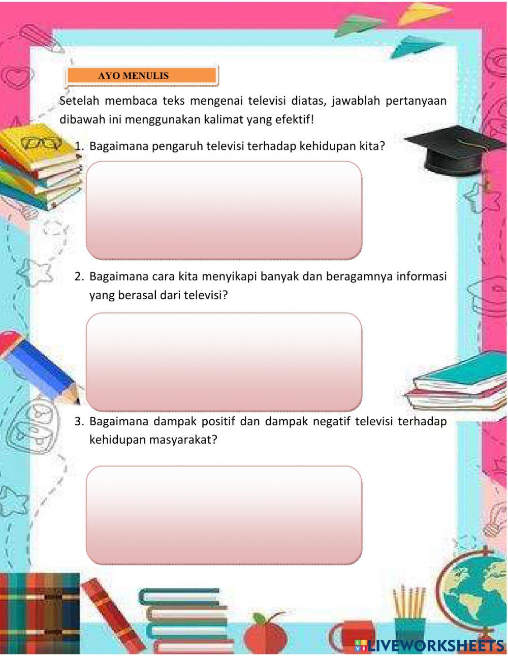 Kelas 6 tema 3 subtema2 worksheet | Live Worksheets