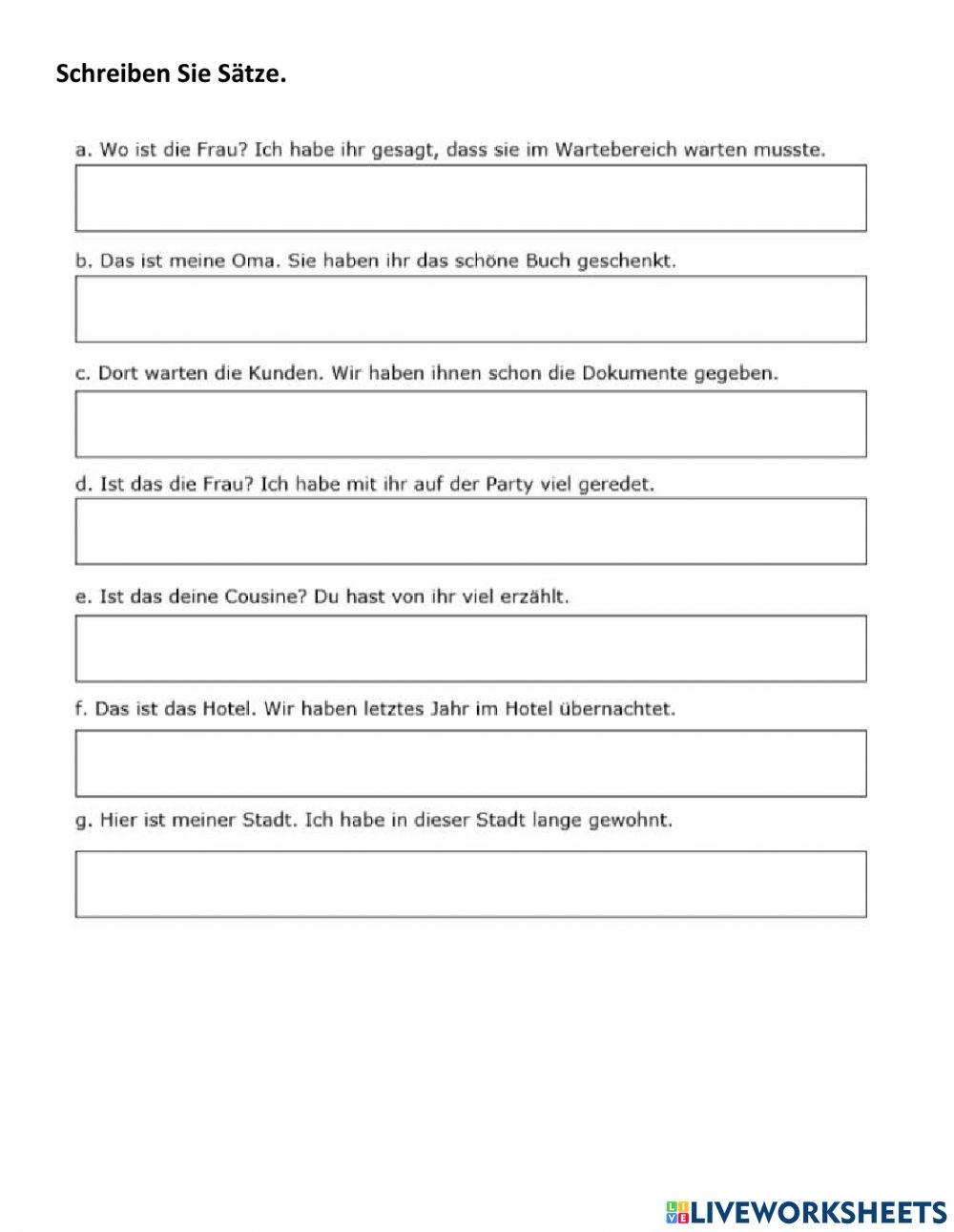 Übung: Relativs… | Free Interactive Worksheets | 1644787