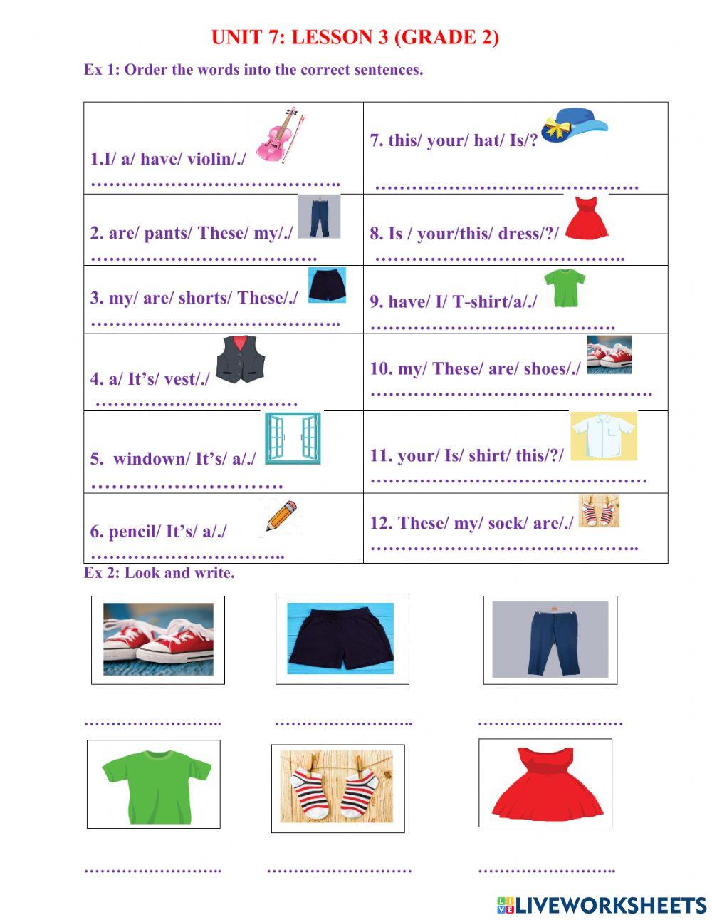 Unit 7: lesson 3 (grade 2) | Nguyễn Thị Quyên | Live