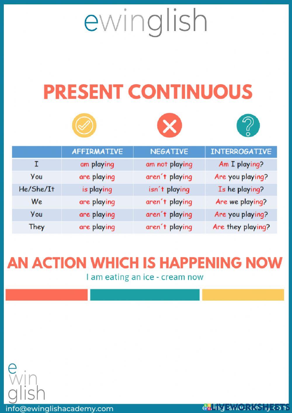 1644953 | Present continuous rules and spelling
