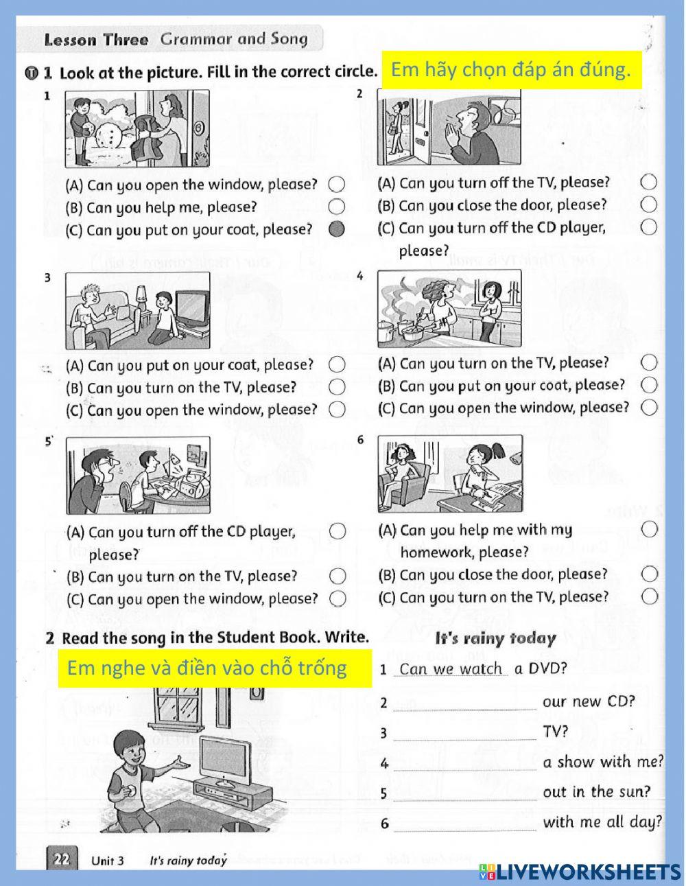 Unit 3 : My thi… | Free Interactive Worksheets | 4170593