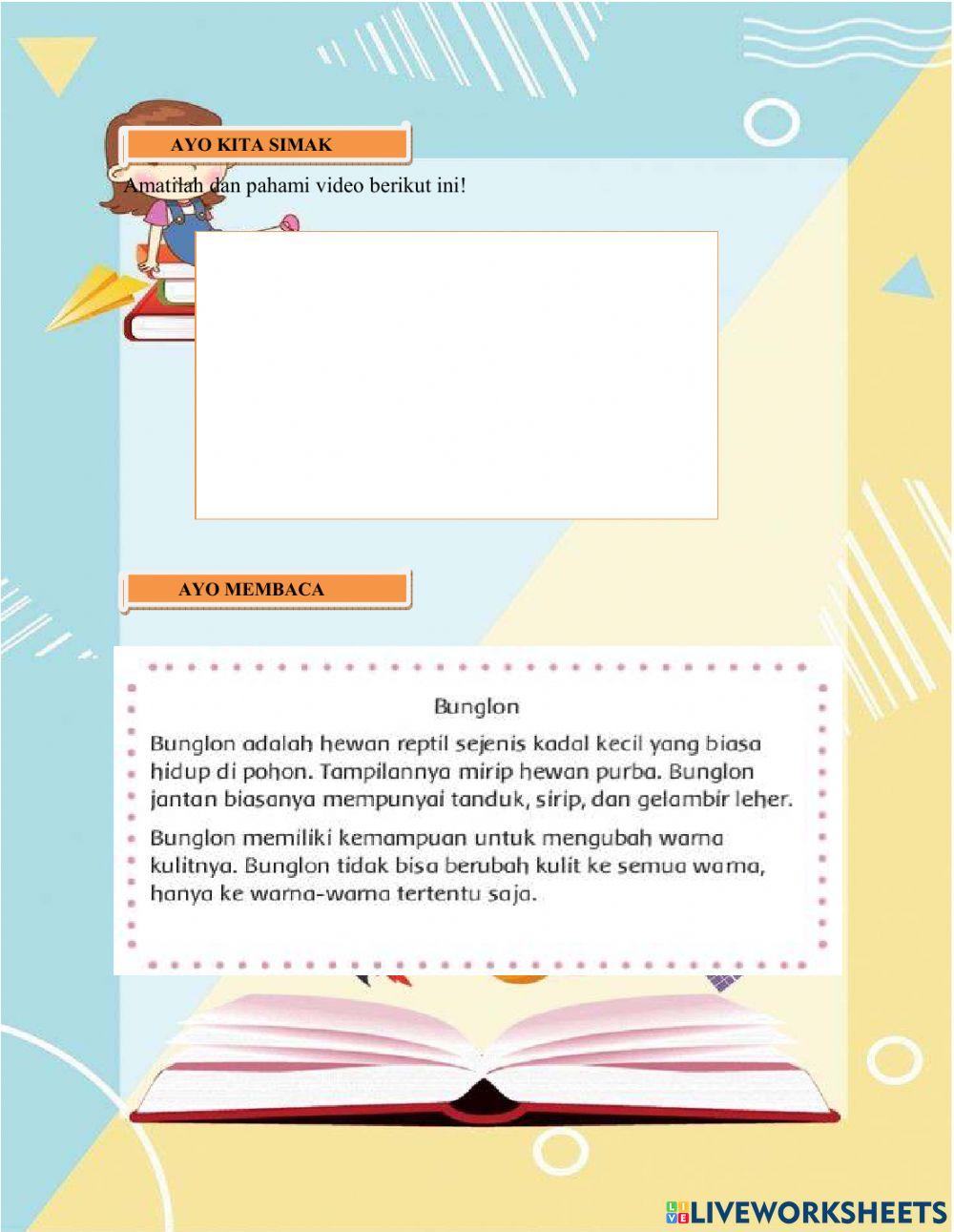 Kelas 6 tema 1 subtema2 worksheet | Live Worksheets