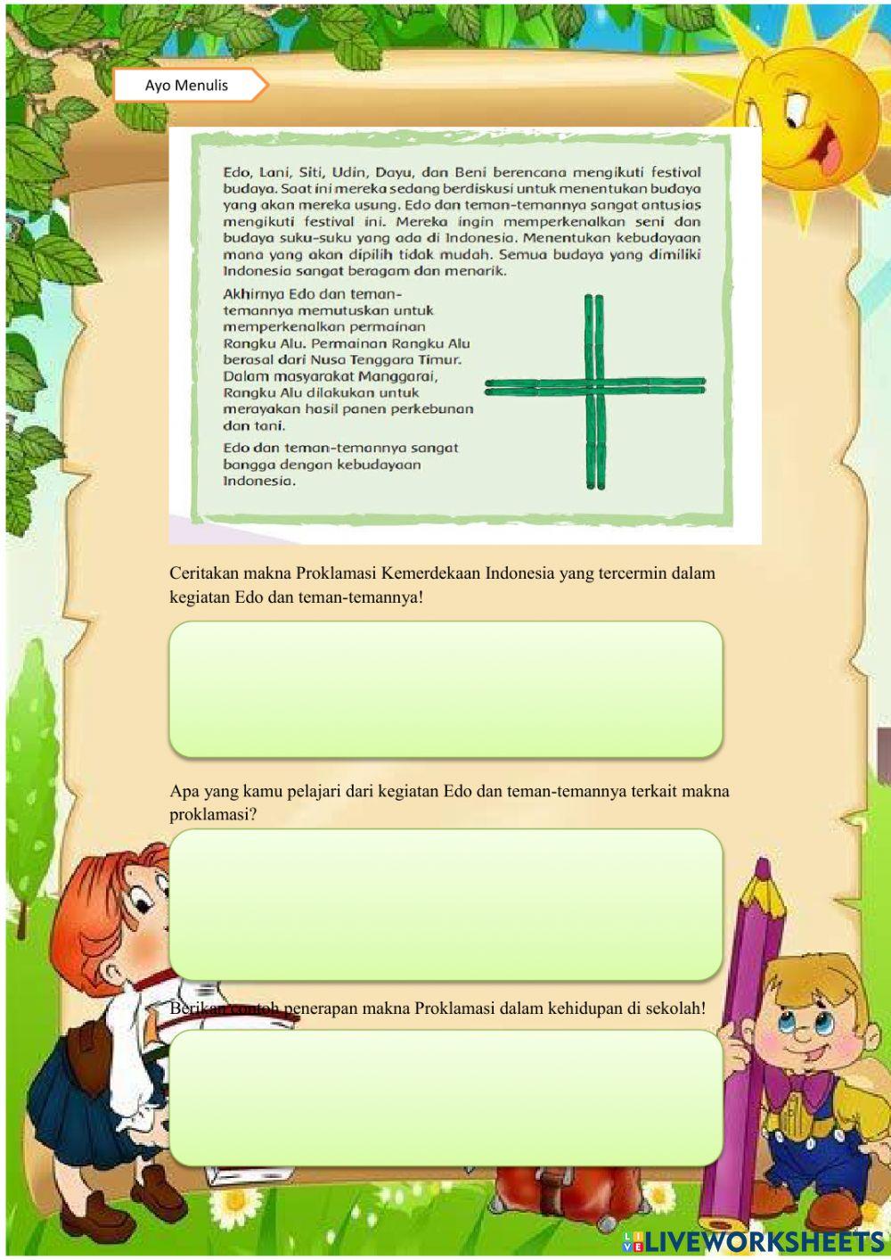 Kelas 6 Tema 2 Subtema 1 worksheet | Live Worksheets