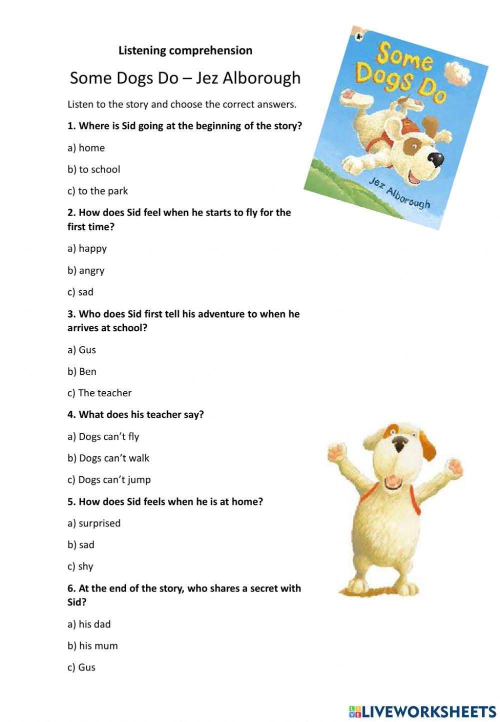 Some Dogs Do. Listening Comprehension online exercise for | Live Worksheets