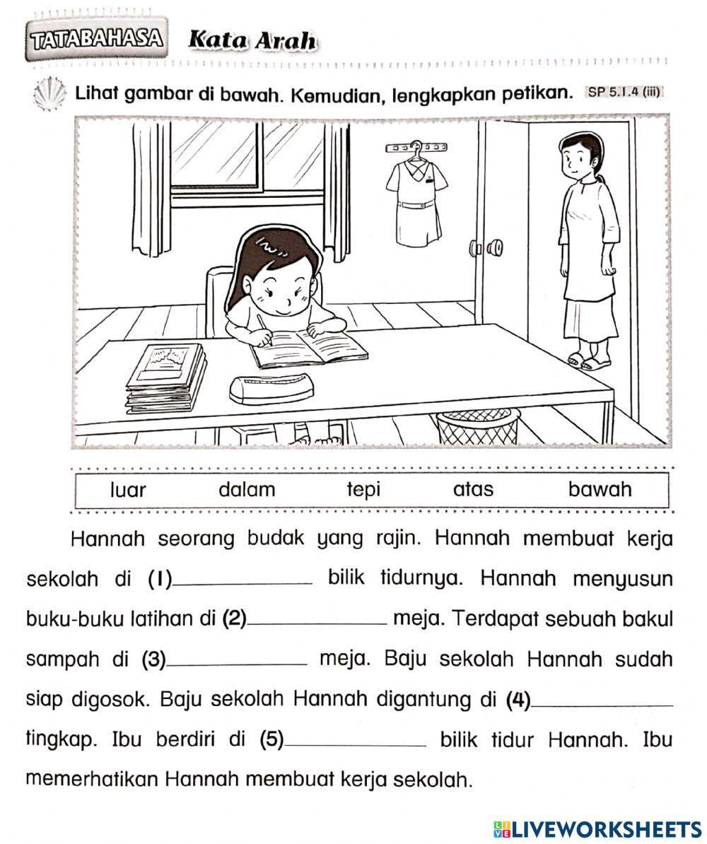 Lembaran Kerja Kata Arah Tahun 2 Koleksi Soalan Latih - vrogue.co