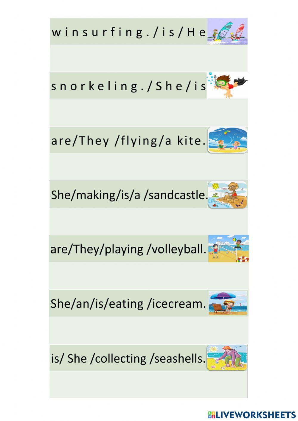 presen continuo… | Free Interactive Worksheets | 4223340