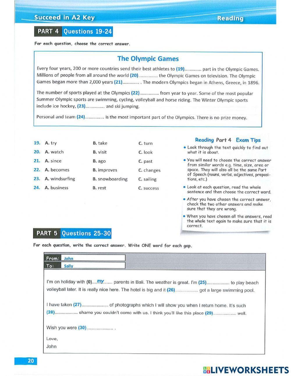 Ket reading | Free Interactive Worksheets | 1646350