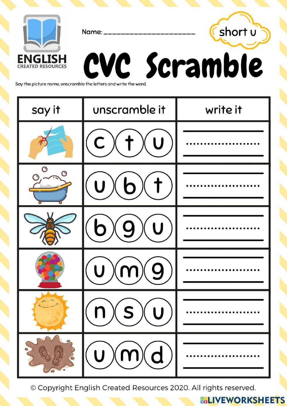 -U- sound online exercise for | Live Worksheets