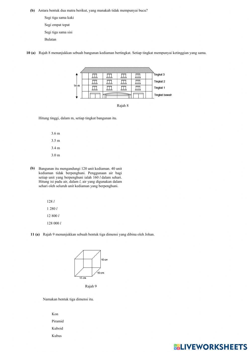 Kertas 2 online pdf exercise | Live Worksheets