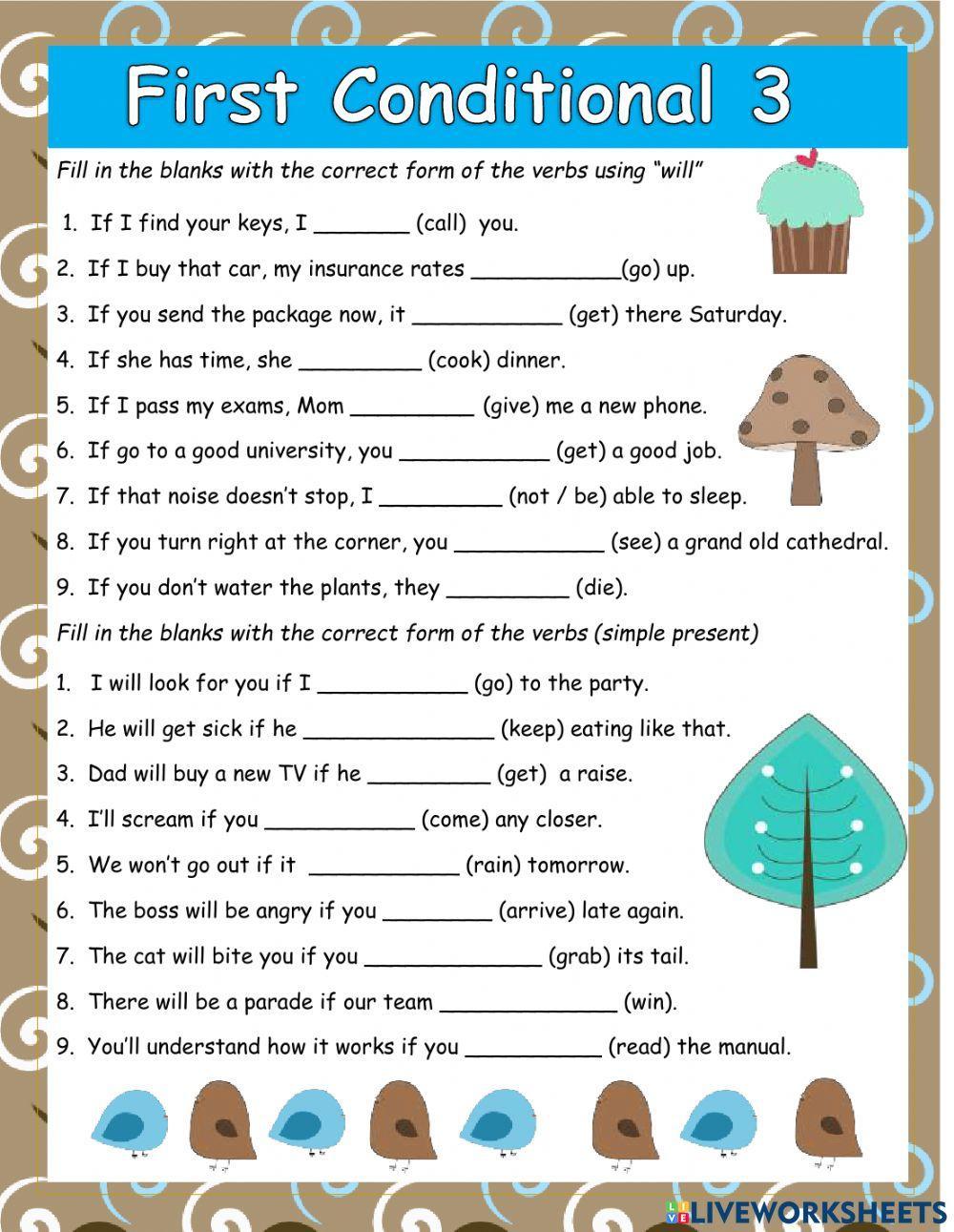 First Conditional 3 Worksheet Live Worksheets
